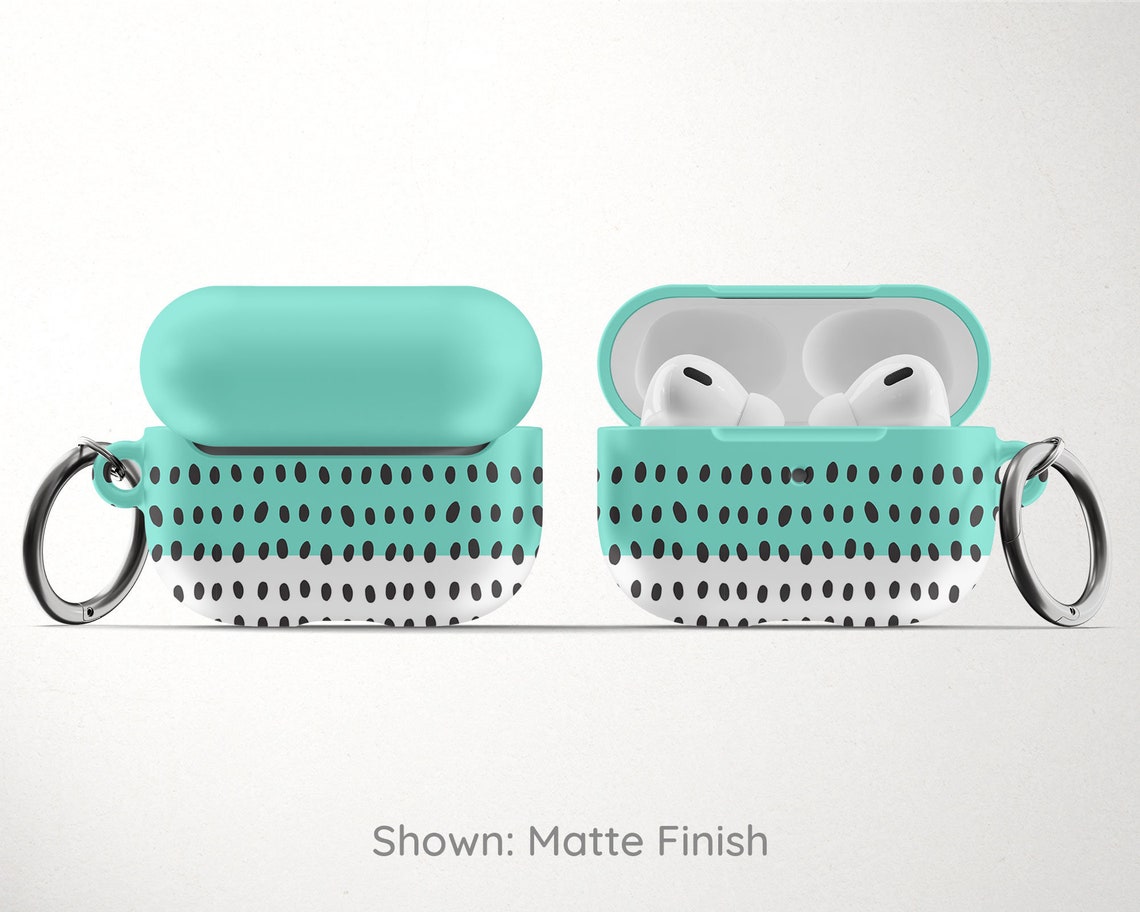 Aqua Color Block AirPods Pro Case White con Black Spots AirPod | Etsy ...