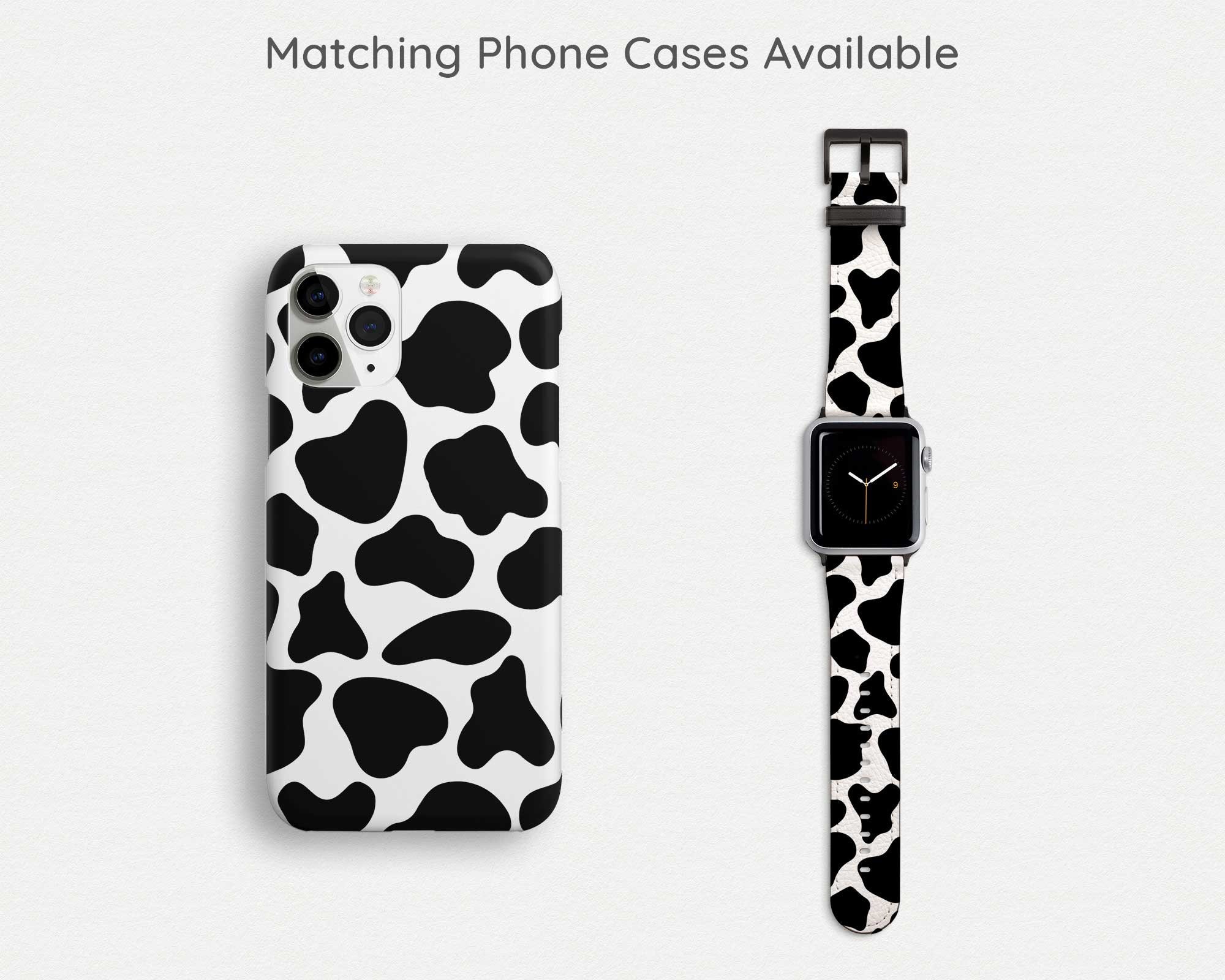 Cow Print Apple Watch Band Black and White Watch Strap 38mm | Etsy