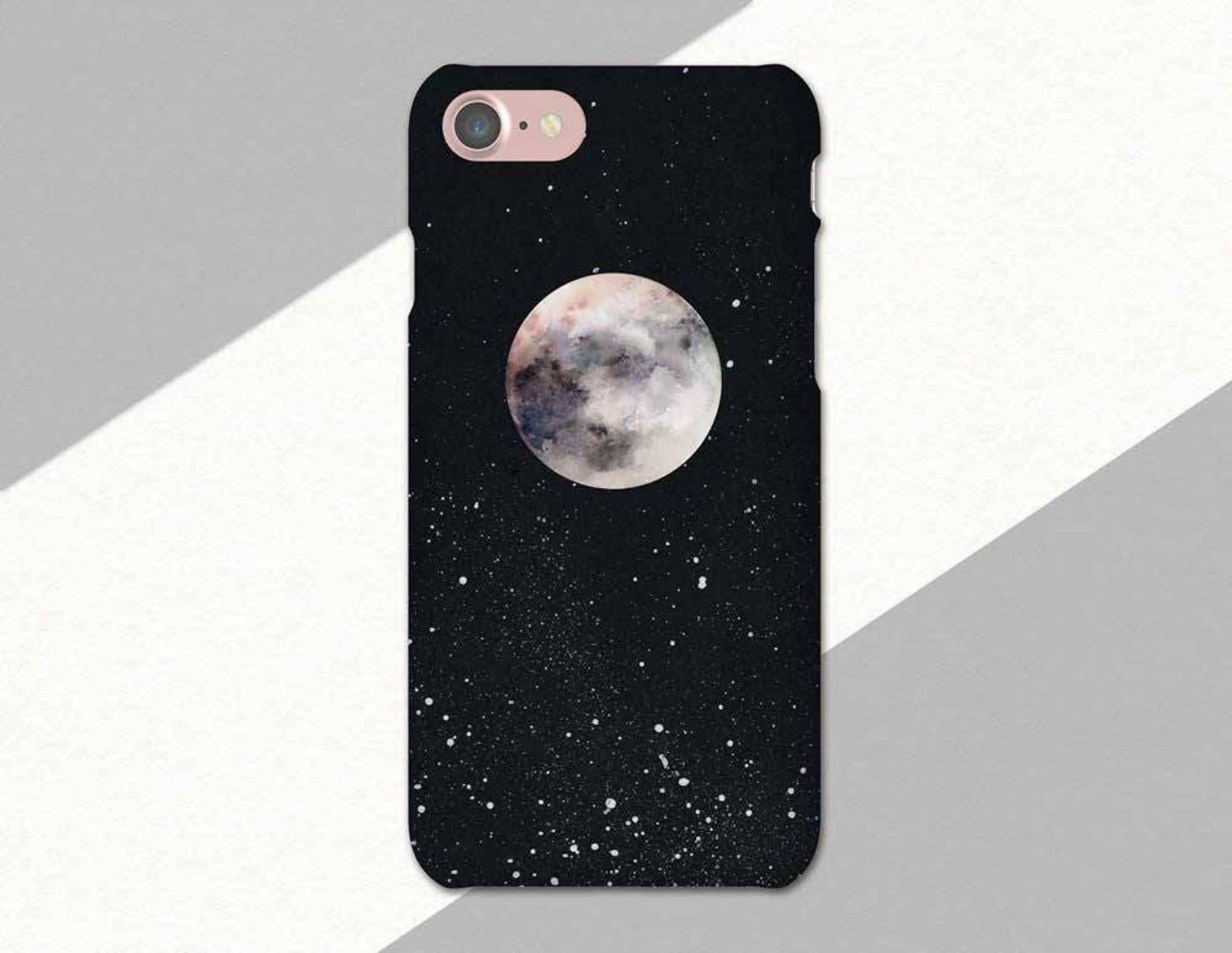 Moon iPhone Case, iPhone 6 Case, Minimal Moon Phone Case, iPhone 7 ...