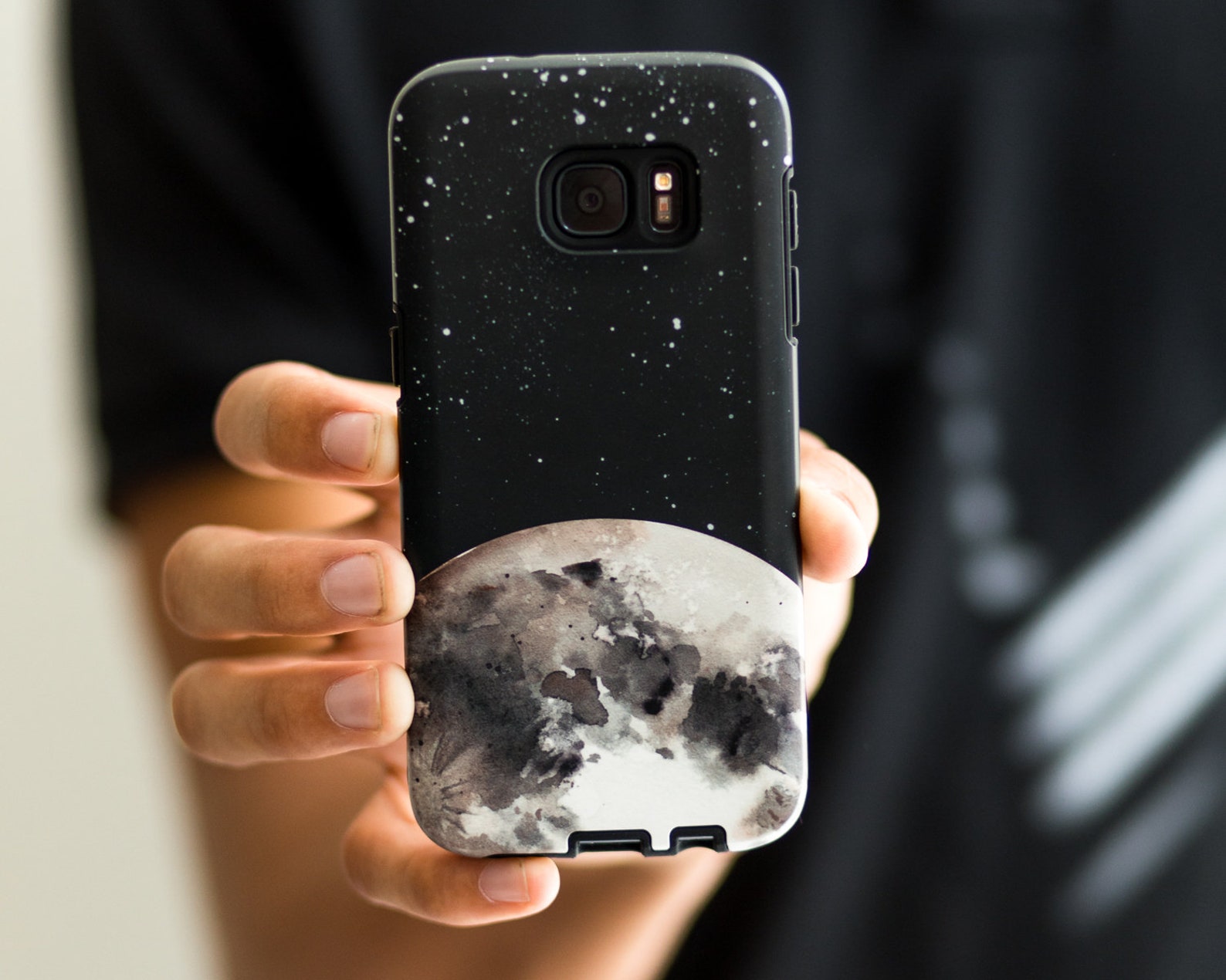 Moon iPhone Case Space Black iPhone XS Case Moon Case for | Etsy