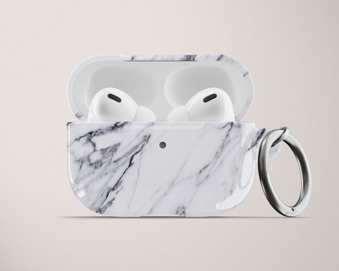 Marble Airpods Pro Case for AirPod Cute Hard Cover With Keychain Apple ...