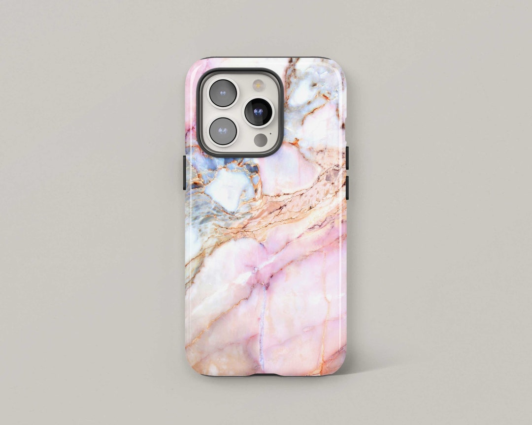 Magsafe Phone Case With Pink Marble Design for iPhone 16 Pro 14 Pro Max ...