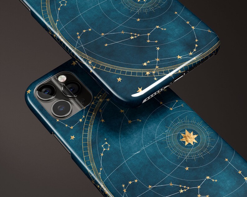 Celestial Star Pattern Iphone SE Case Teal Green Zodiac Iphone - Etsy