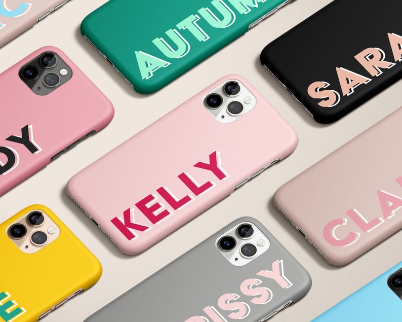 Personalized Phone Case With Custom Name or Word for Apple - Etsy