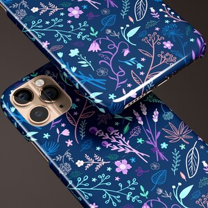 Blue Floral Aesthetic Samsung Galaxy S10 Plus Case With Flowers Galaxy ...