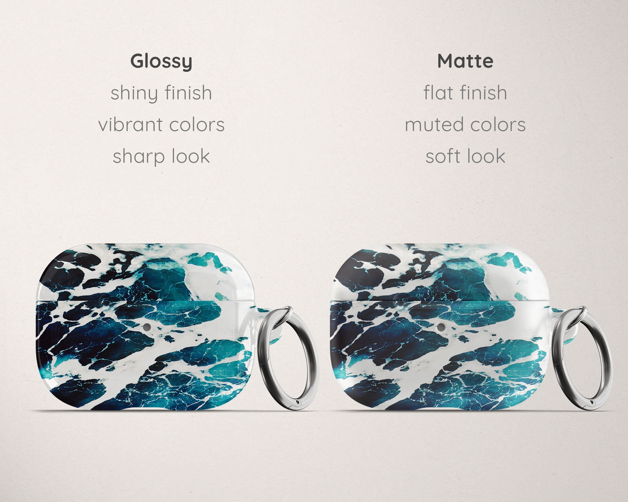 Aqua Marble Airpod Case for Airpods Pro Hard Cover With - Etsy