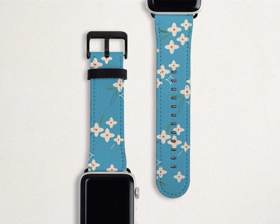 Floral Apple Watch Strap Flower Apple Watch Band 38mm 40mm | Etsy