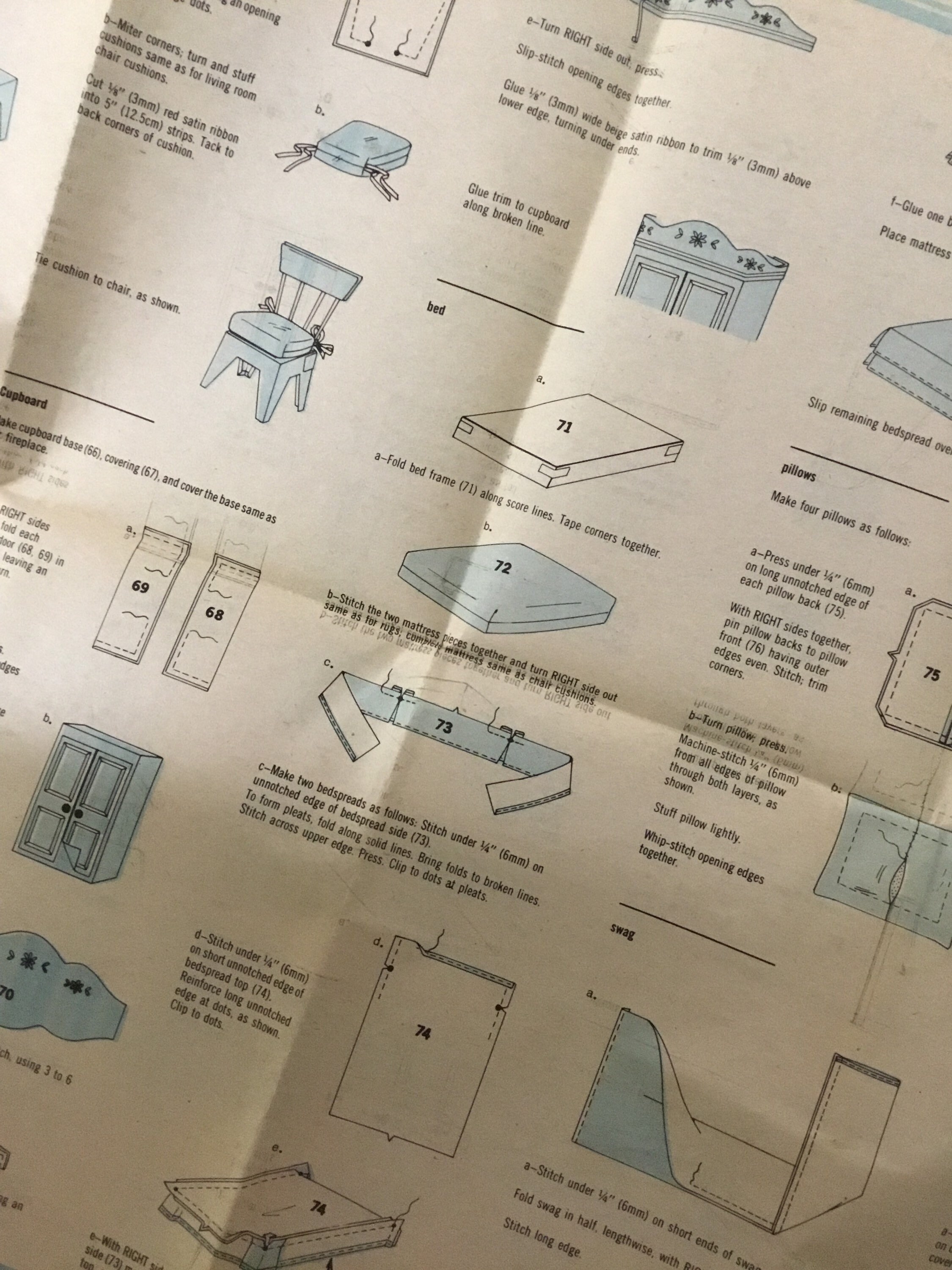 1980 Simplicity 9821 Crafts Dollhouse and Furnishings Sewing Pattern - Etsy