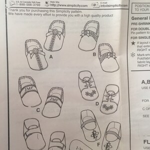 2010 Simplicity 2471 Baby Shoes Booties Sewing Pattern - Etsy