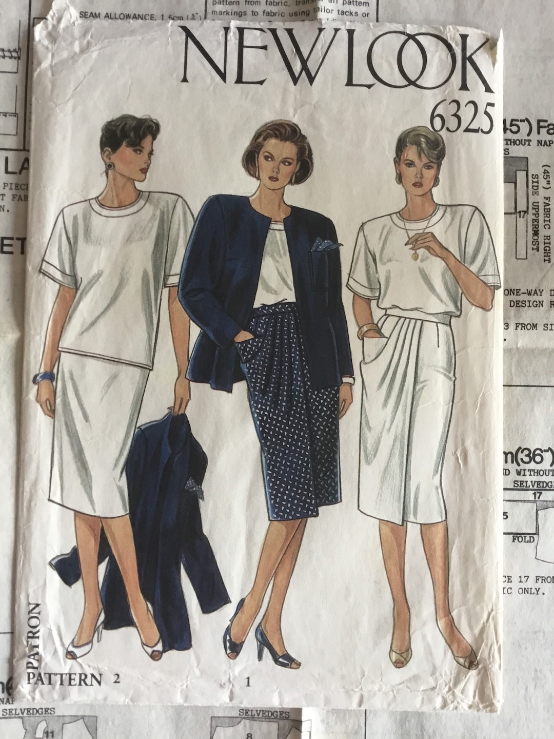 New Look 6325 Sewing Pattern: Misses' Jacket, Top & Skirt (sizes 8-18 ...