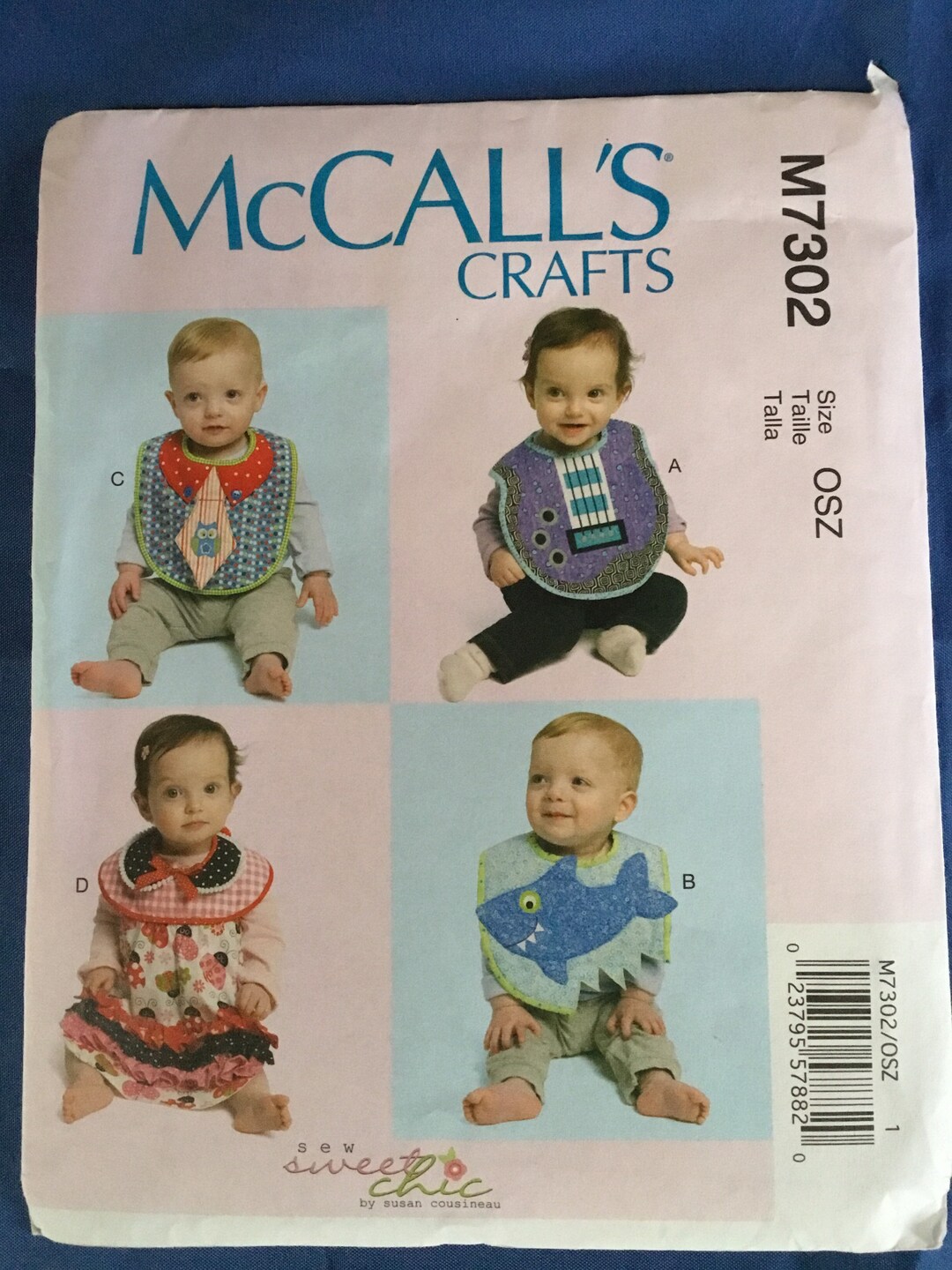 Mccall's Crafts 7302 Sewing Pattern Babies' Bibs - Etsy