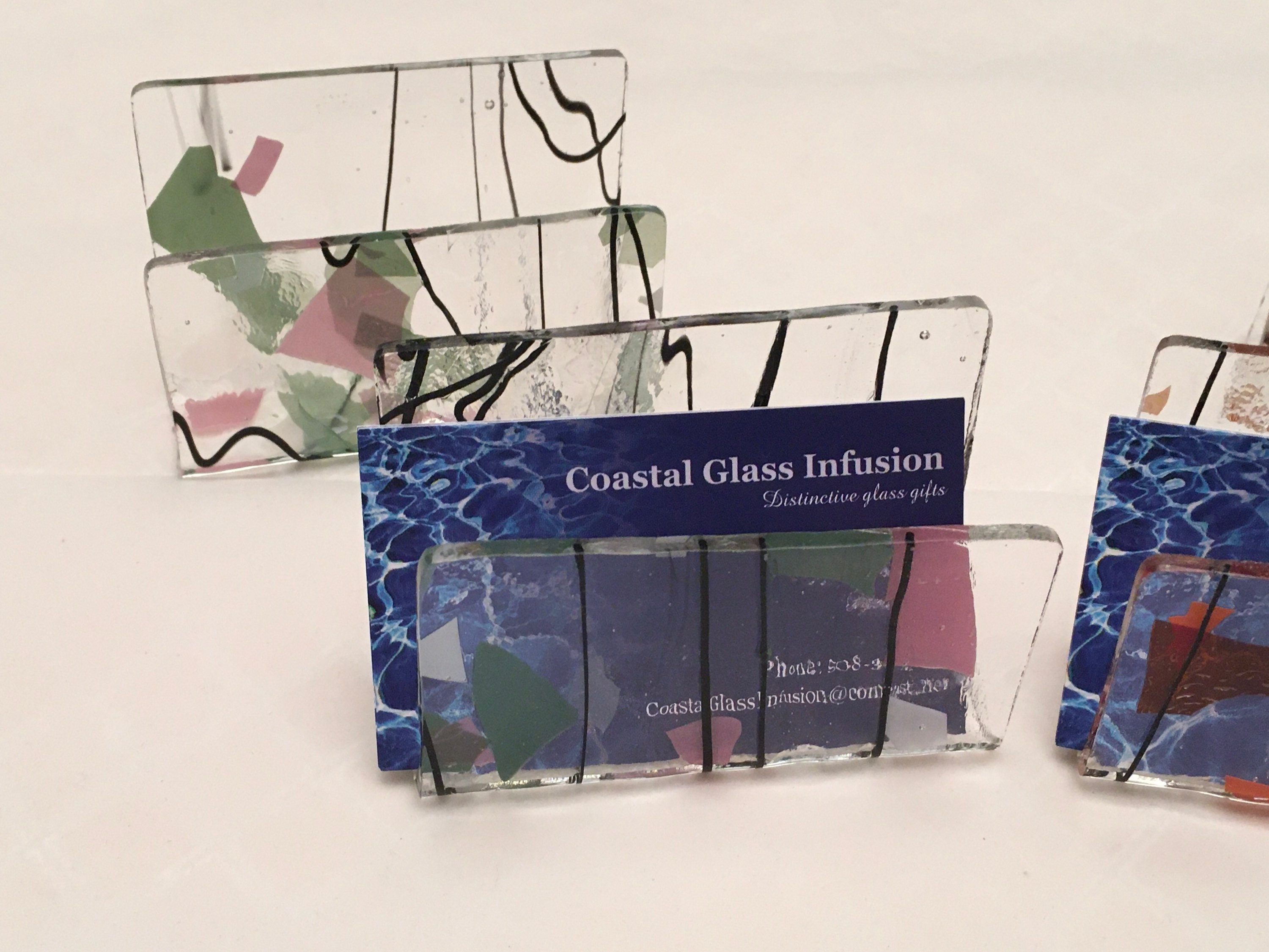 Glass Business Card Holder - Etsy