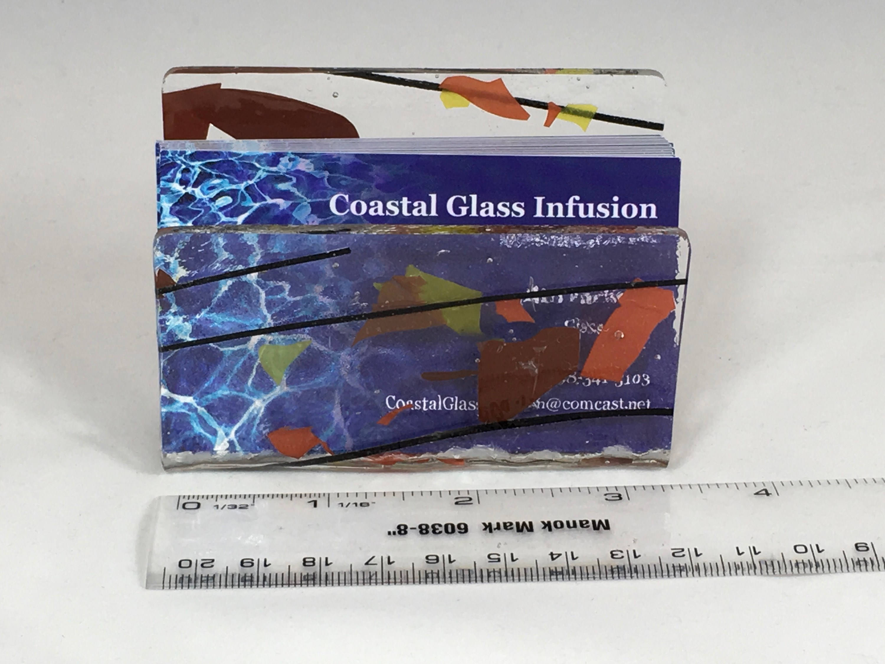 Glass Business Card Holder - Etsy