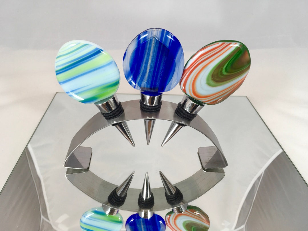 Glass Wine Bottle Topper Unique Hostess Gift - Etsy