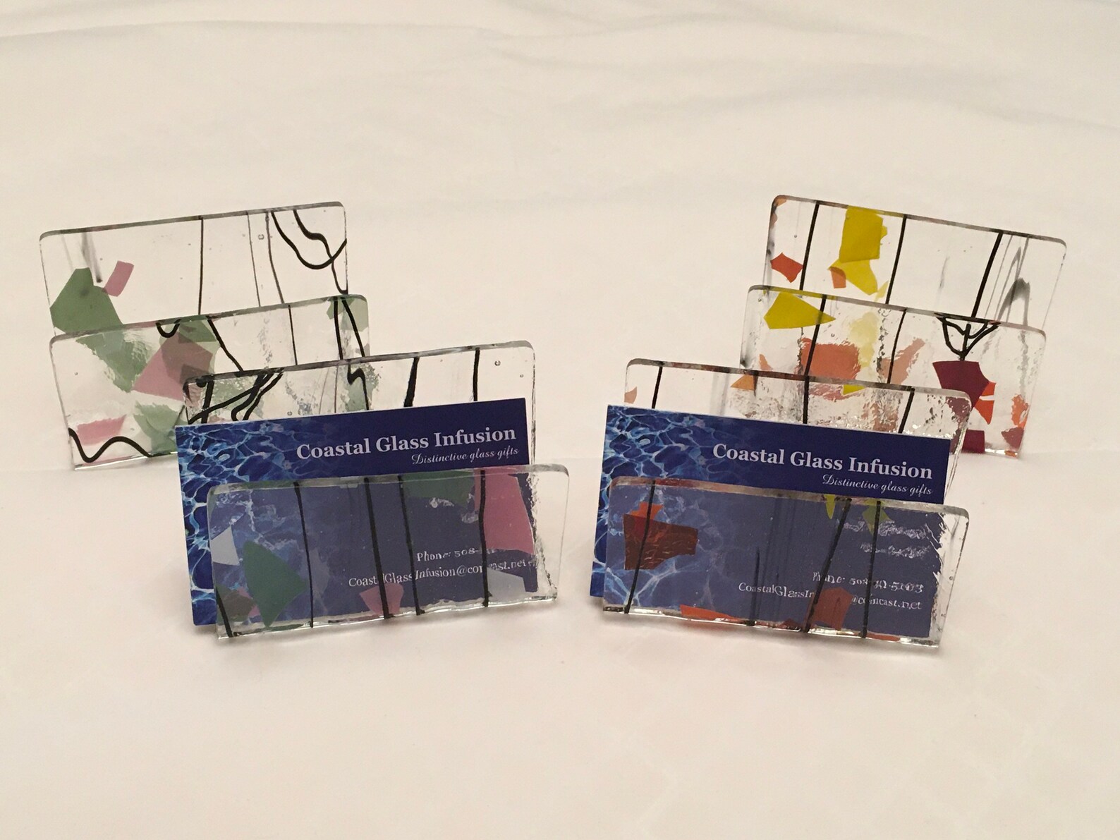 Glass Business Card Holder - Etsy