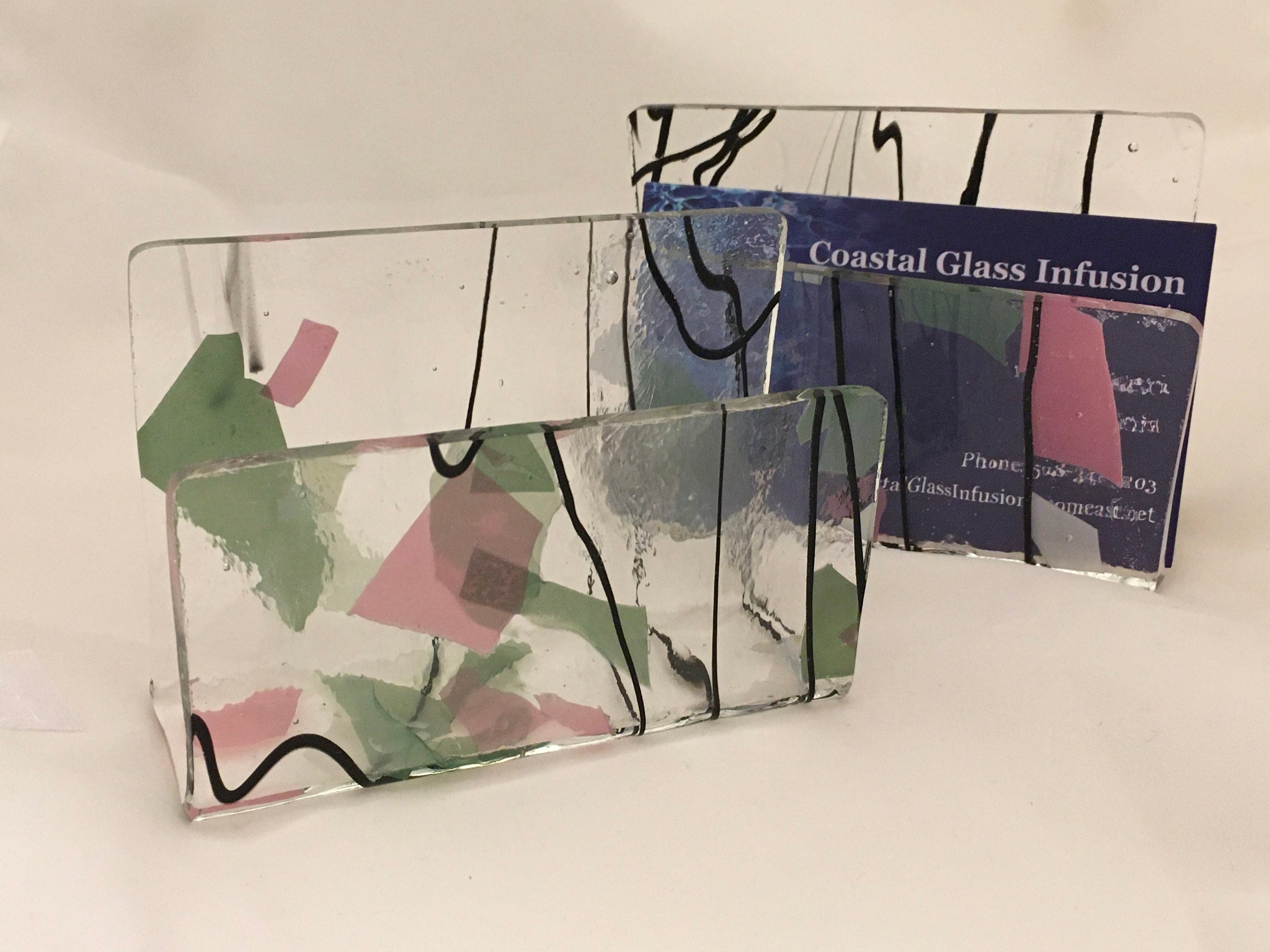 Glass Business Card Holder - Etsy