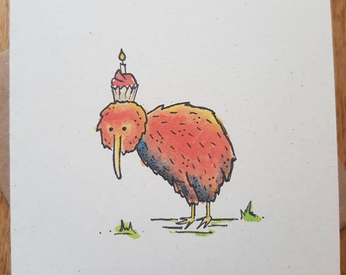 New Zealand Kiwi Bird Birthday Card Cupcake Personalised - Etsy UK