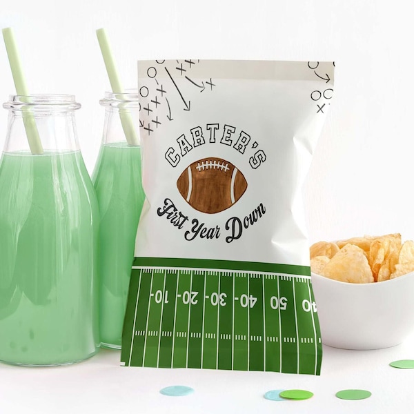 Football First Down Chip Bag - Etsy