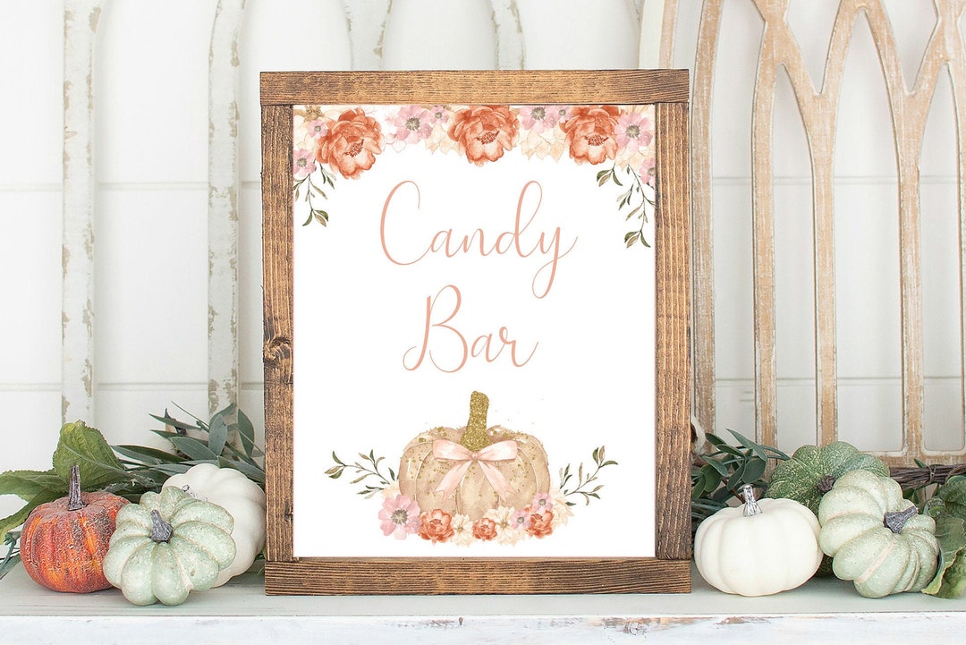 Printable Candy Bar Sign, Baby Shower or Birthday Party Candy Bar Sign ...