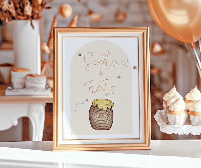 Classic Winnie the Pooh Sweets and Treats Table Sign,printable, Dessert ...