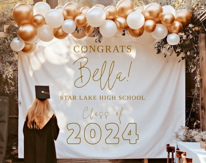 Graduation Backdrop 2023, Graduation Photo Backdrop, Class of 2023 ...