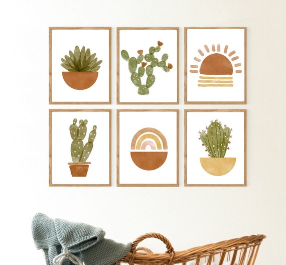 Boho Nursery Decor Cactus Nursery Prints Nursery Decor Set - Etsy