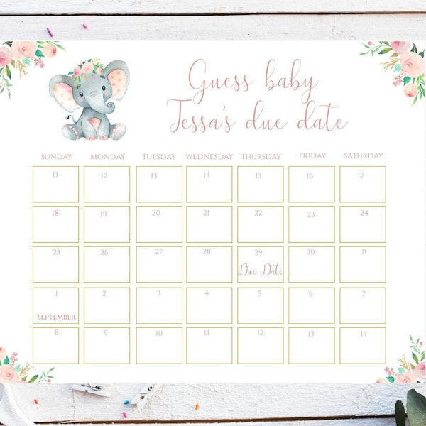 Baby Due Date Pool - Etsy