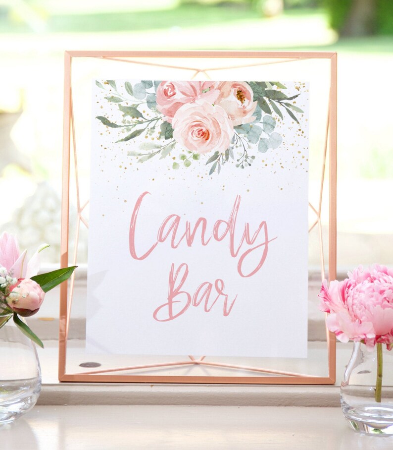 Printable Candy Bar Sign, Baby Shower or Birthday Party Candy Bar Sign ...