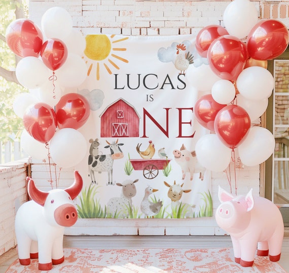 Farm Animal First Birthday Party Kara's Party Ideas Farm 1st Birthday