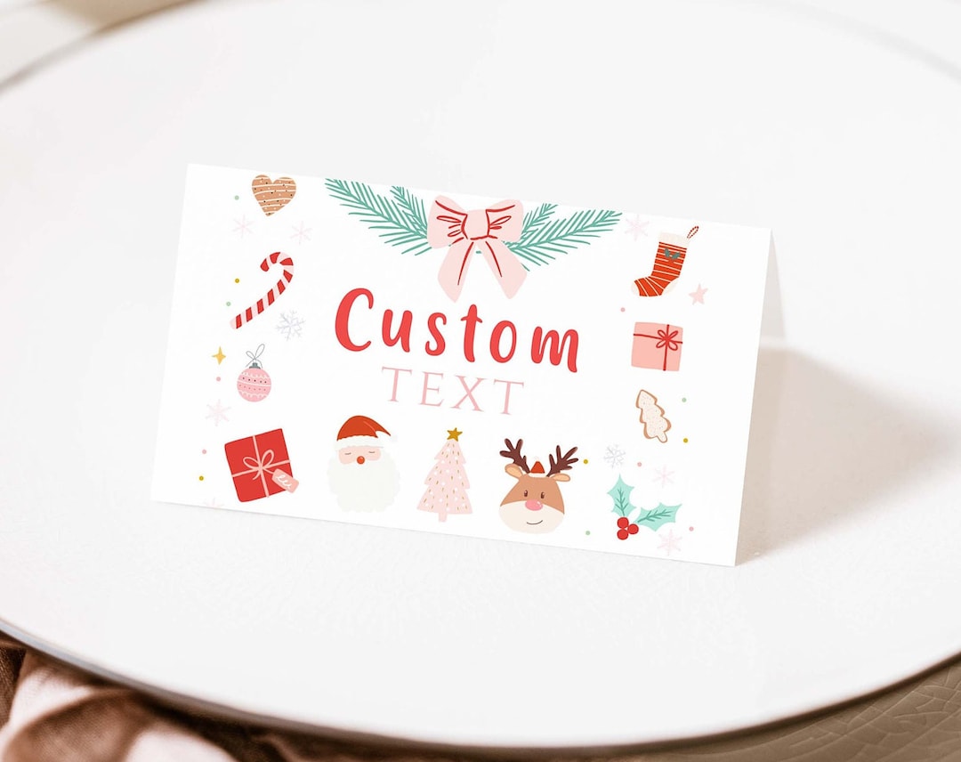 EDITABLE Christmas Buffet Sign, Food Tent Card, Printable Food Card ...