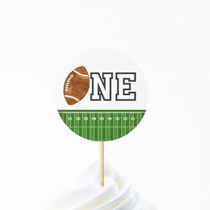 Editable Football Cupcake Topper Cutouts, Printable Round Personalized ...