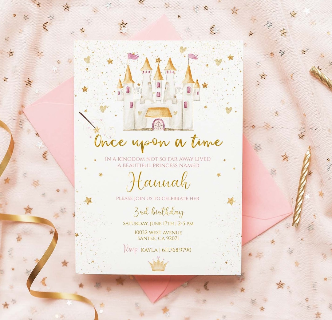 Princess Invitation, Princess Birthday Invitation, Princess Party ...