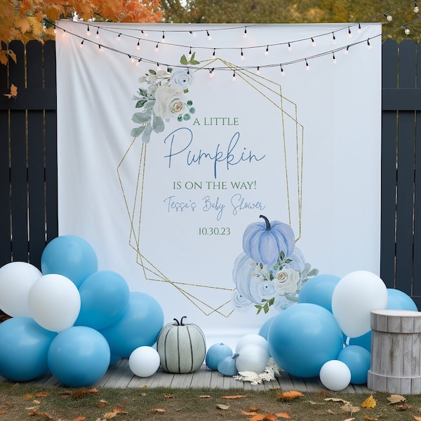 Dusty Blue Baby Shower Backdrop - Etsy