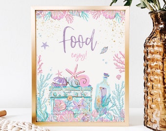 Pastel Floral Mermaid Birthday Welcome Sign Under the Sea | Etsy Canada