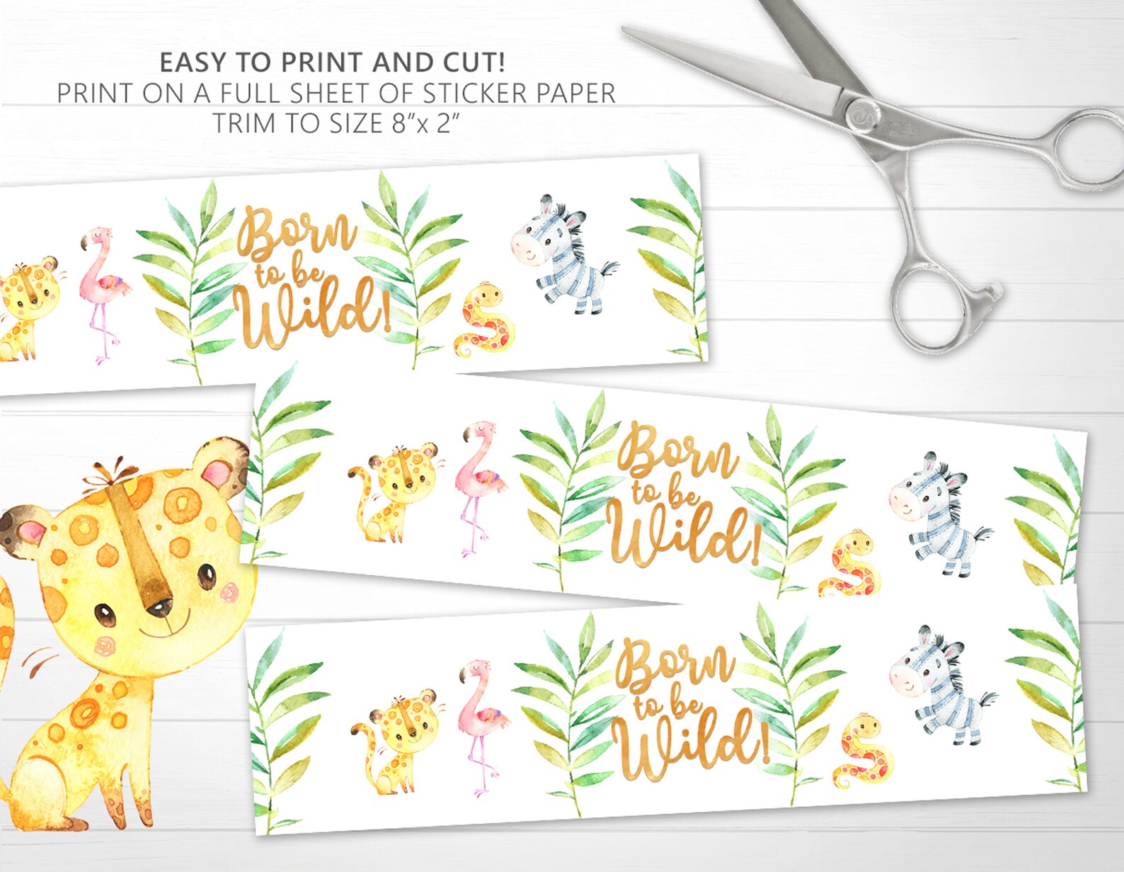 Safari Theme Baby Shower Diaper Raffle Sign Printable Digital - Etsy