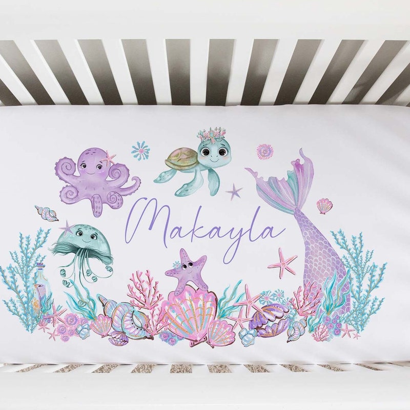 Under the Sea Crib Sheet - Etsy