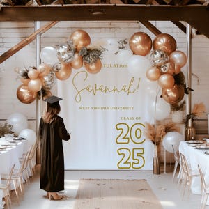 Graduation Backdrop Class of 2025, Custom Personalized Backdrop, ANY ...