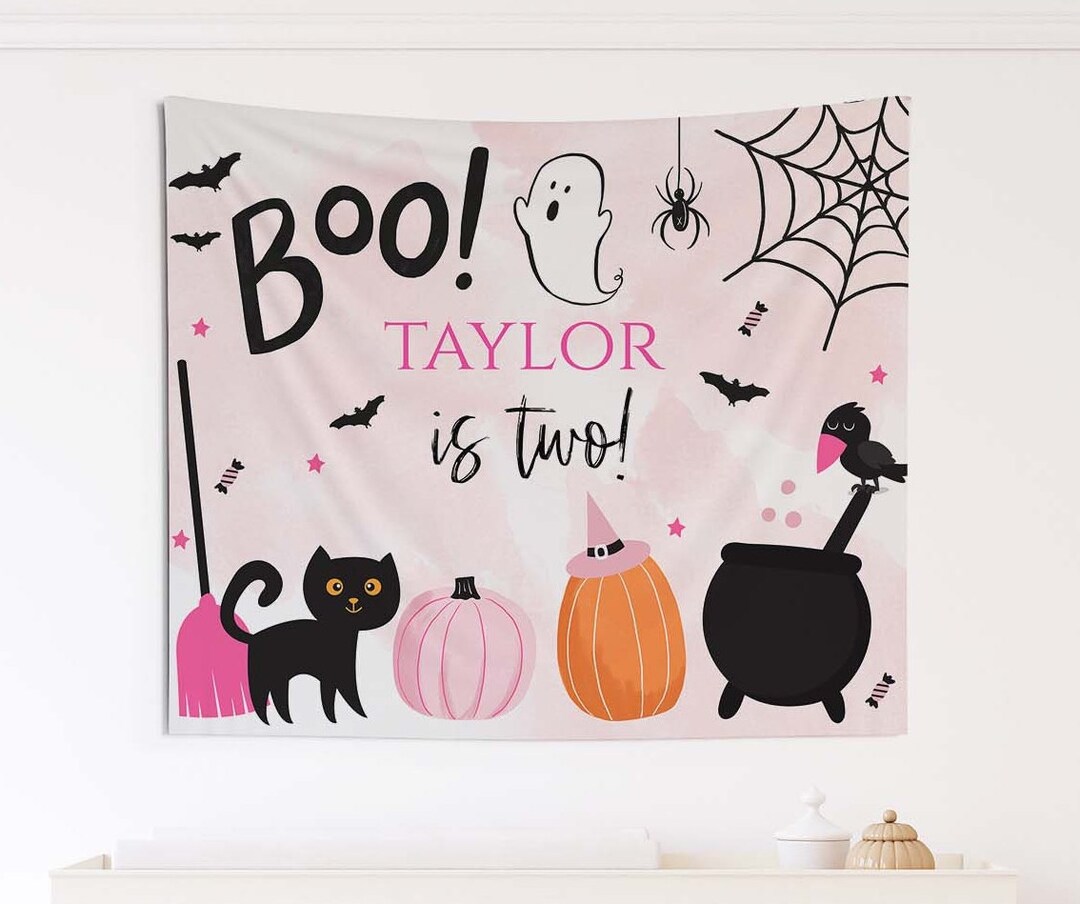 Halloween Ghost Birthday Backdrop | Ghoul Birthday Backdrop| Boo Ghost ...