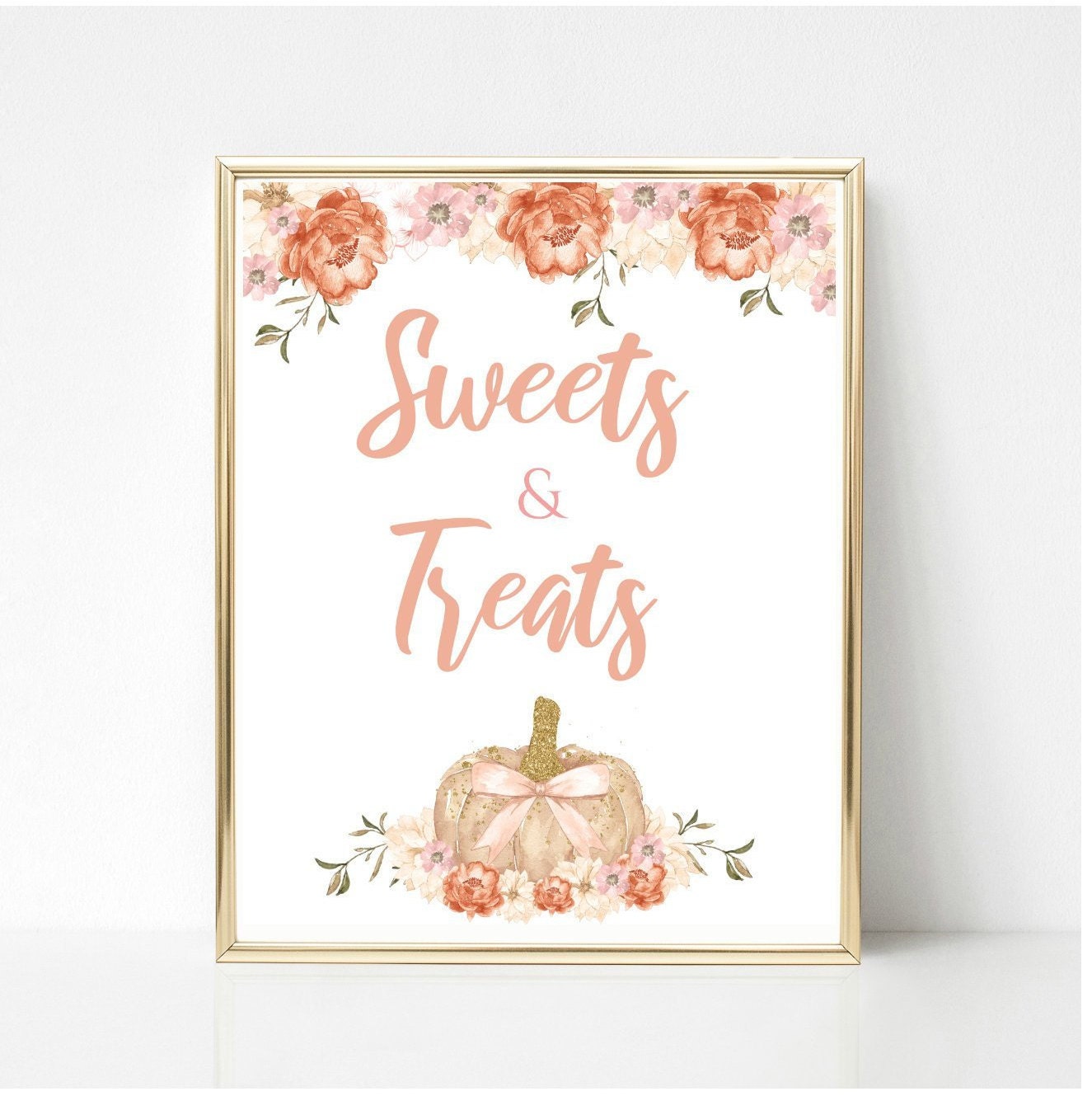 Sweets & Treats Sign Printable Desserts Sign Pumpkin Fall | Etsy