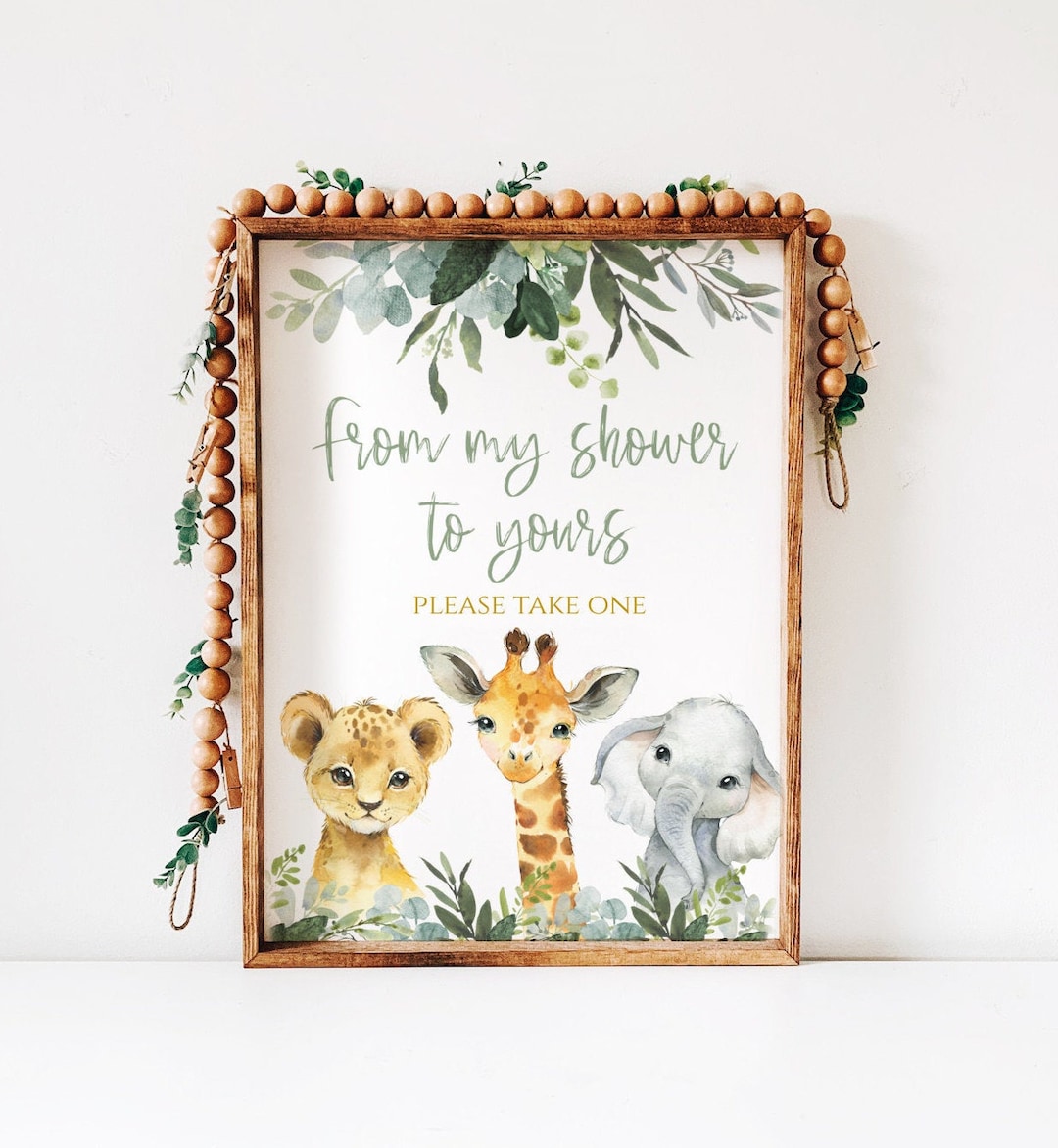 Favors Table Sign Safari, Wild One Table Sign,printable,safari Table ...