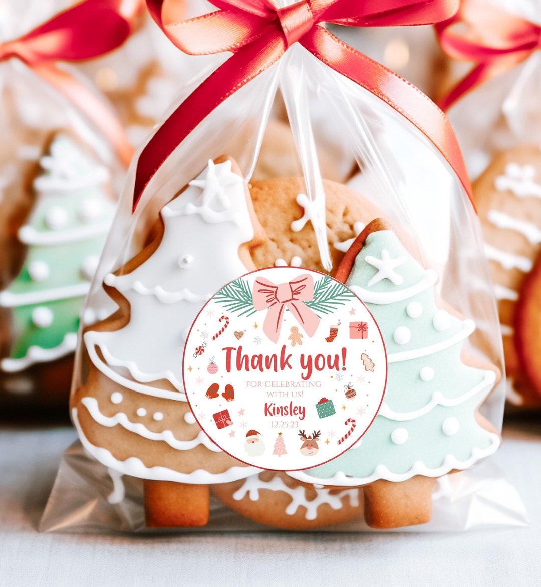 EDITABLE Christmas Circle Sticker Label, Round Tag, Printable Girl ...