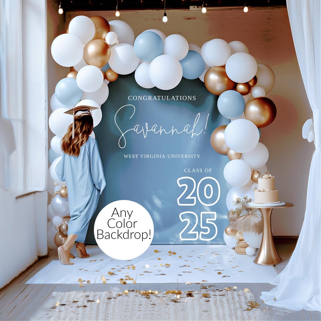 Graduation Backdrop Class of 2025, Custom Personalized Backdrop, ANY ...