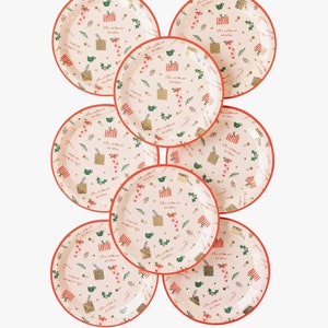 Festive Holiday Party Plates, Polar Bear Winter Birthday Party, Kids ...