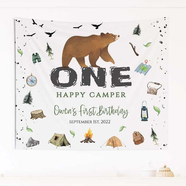 One Happy Camper Banner - Etsy