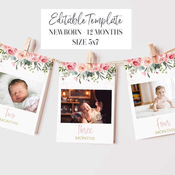 12 Month Banner - Etsy