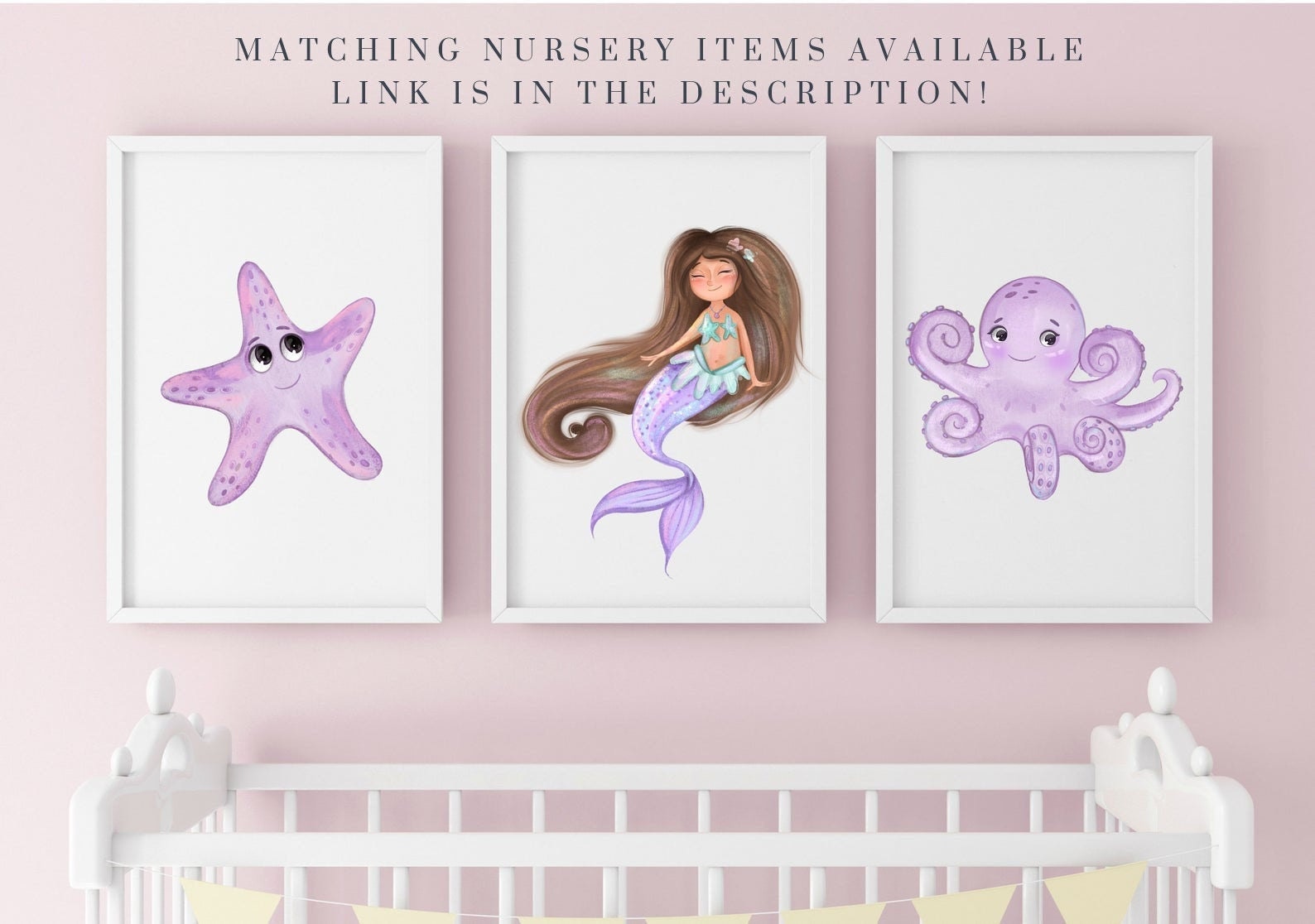 Mermaid Crib Bed Sheet Personalized Under the Sea Nursery - Etsy