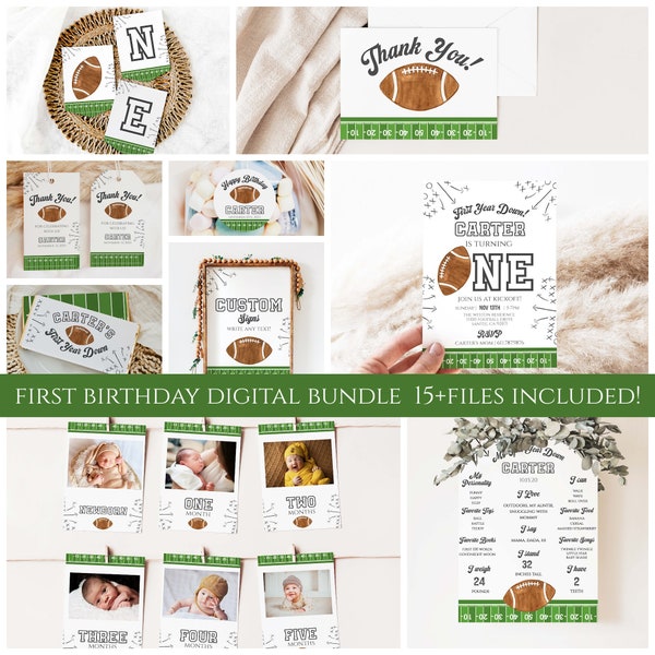 Football First Birthday - Etsy
