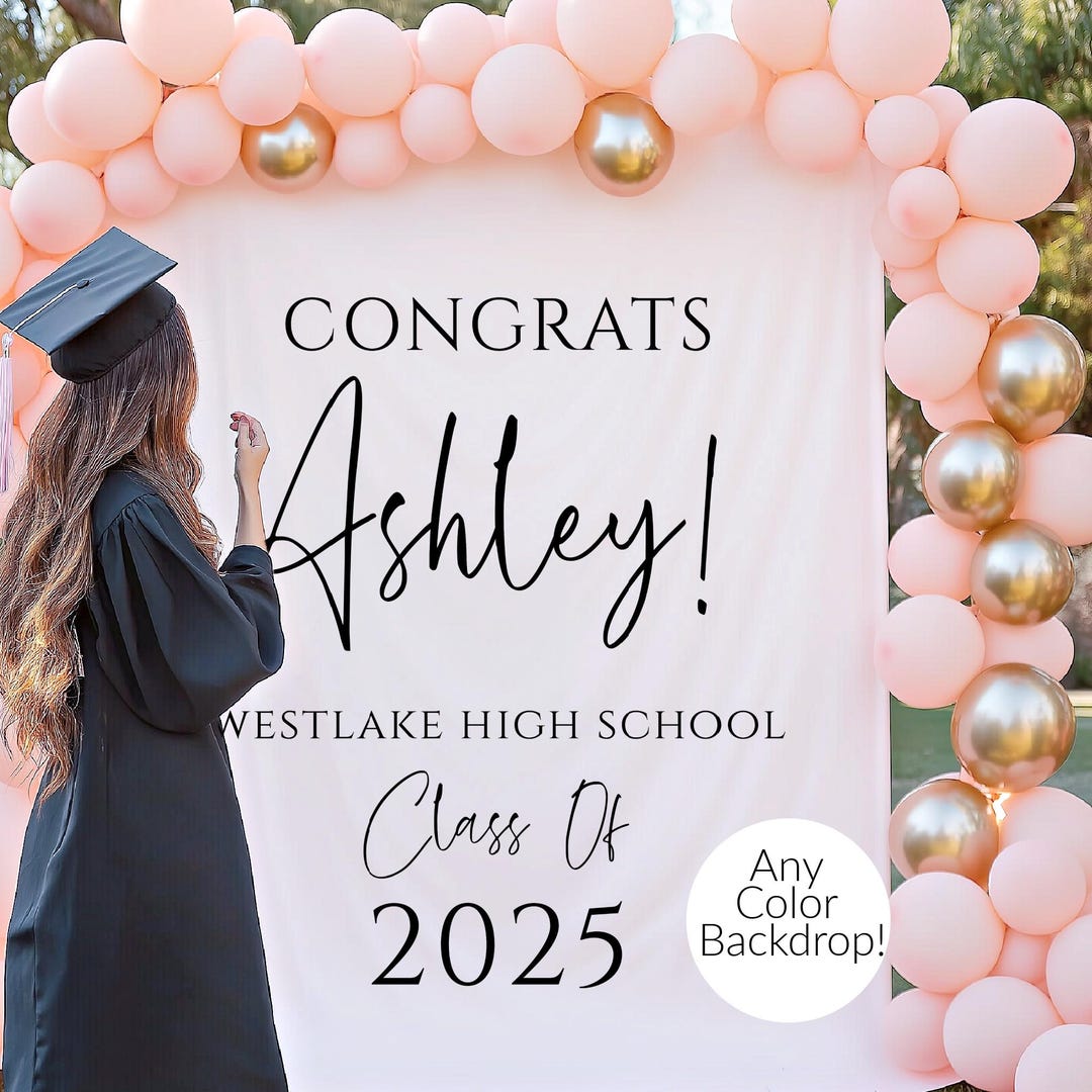 Graduation Backdrop Class of 2025, Custom Personalized Backdrop, ANY ...