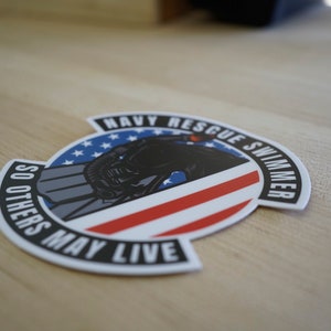 Navy Rescue Swimmer Mask Fins and Snorkel Sticker - Etsy