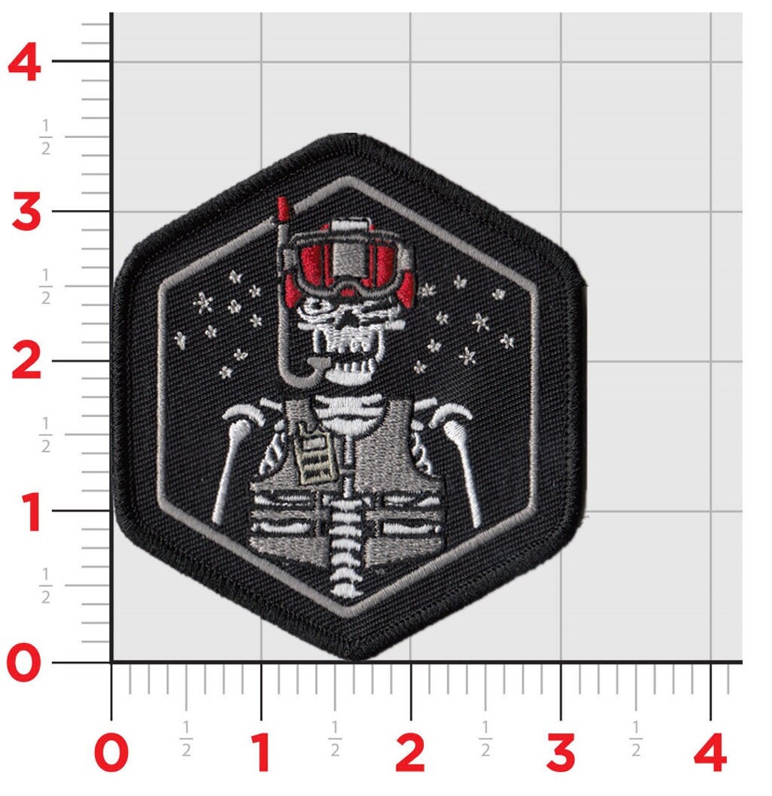 Rescue Swimmer Skeleton With Helmet and Snorkel Patch - Etsy